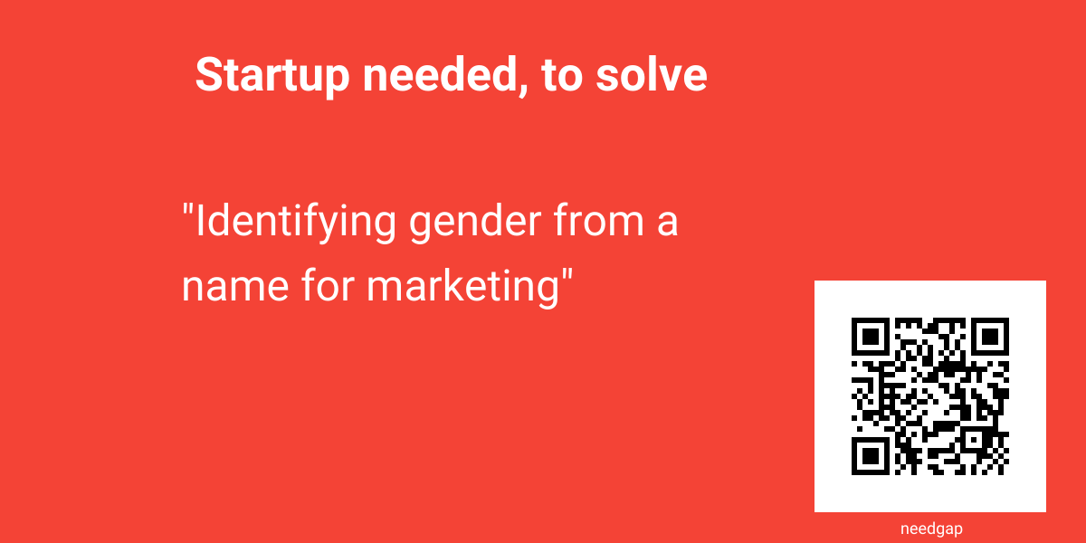 Identifying gender from a name for marketing | needgap